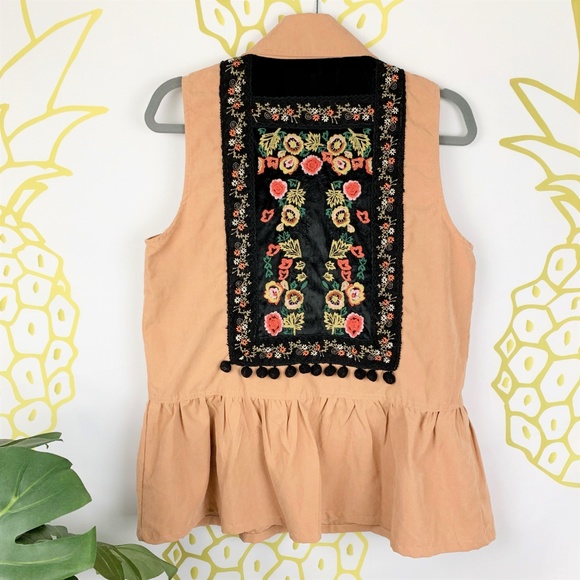 entro | Tops | Entro Blush Pink Boho Hippe Festival Sleeveless Button ...